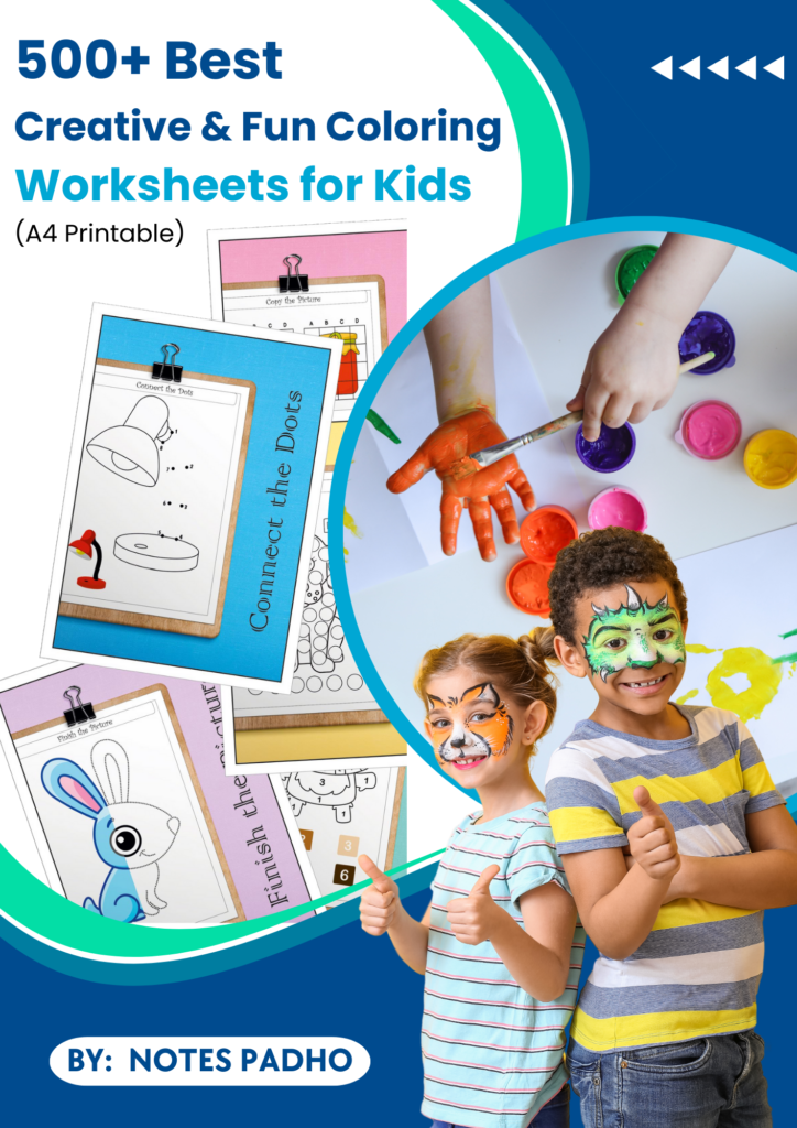 500+ Best Drawing & Coloring Worksheets for Kids - Notes Padho